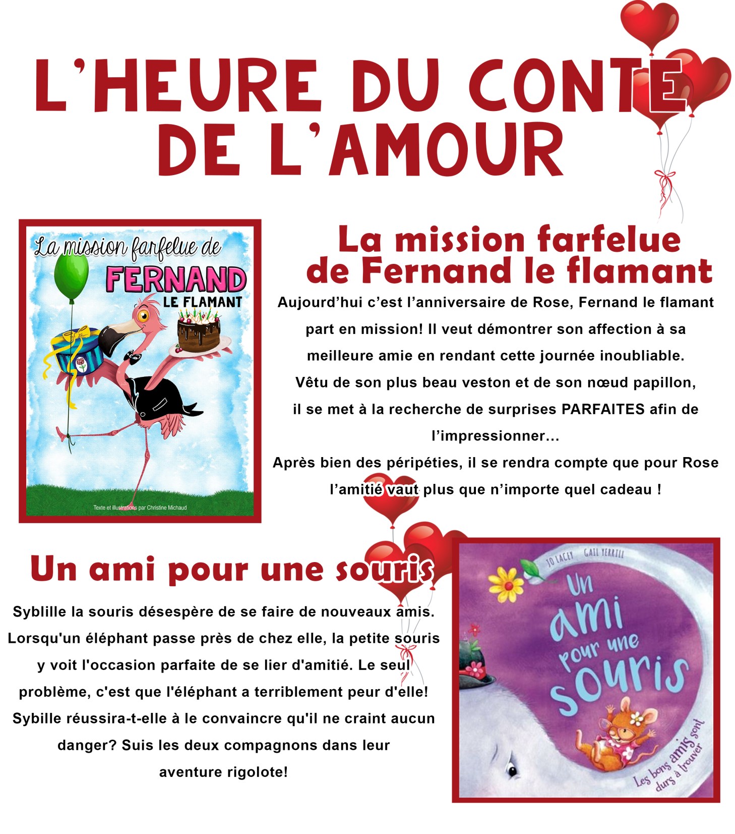 Contes de la St-Valentin – Animations clin d'oeil