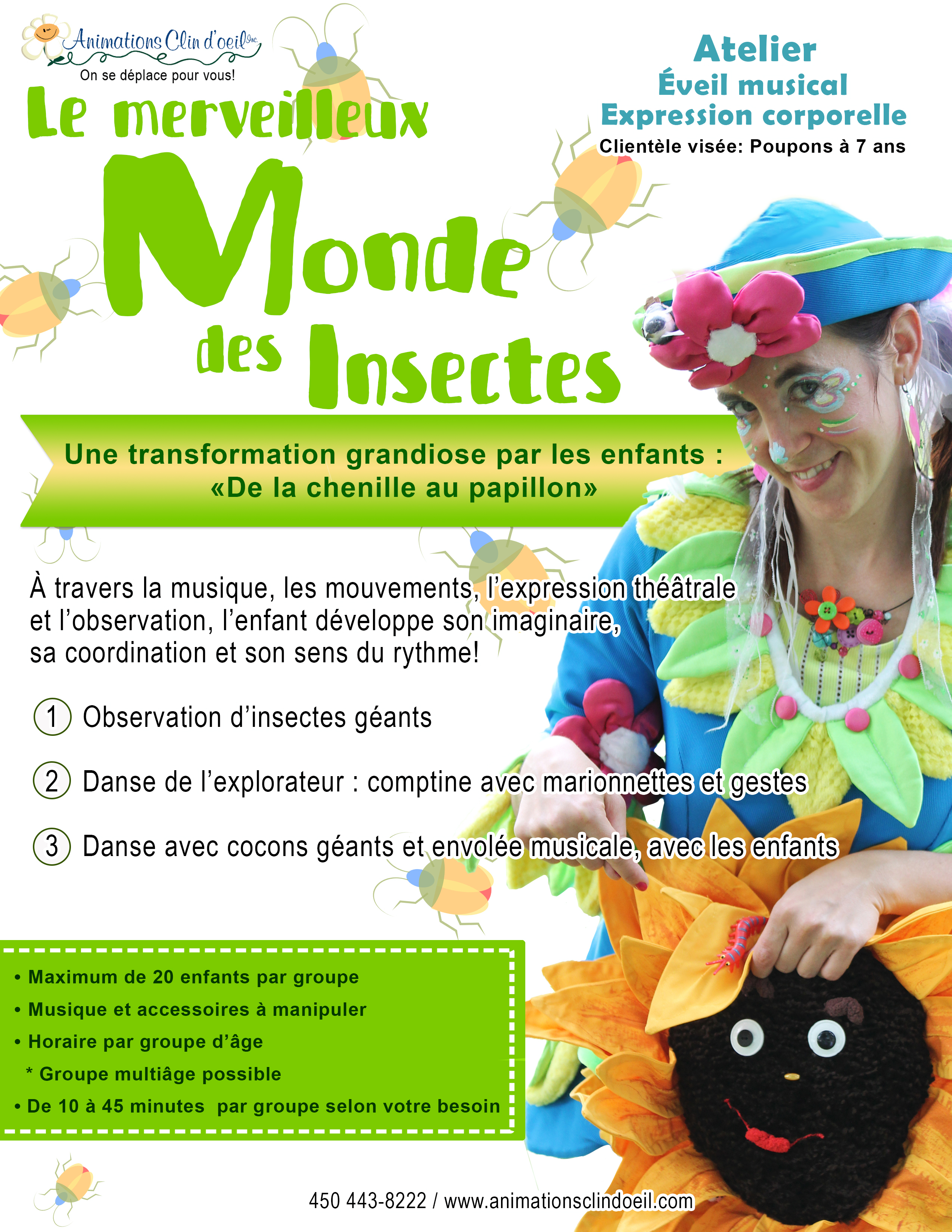 Le merveilleux monde des insectes – Animations clin d'oeil
